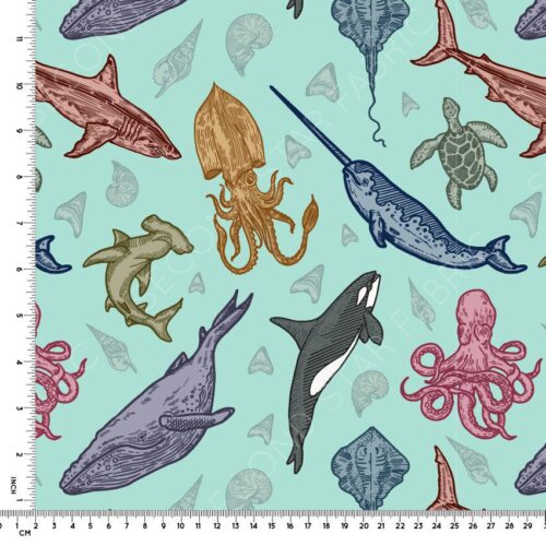 Aquatica- by the 0.5m – Second Star Fabric